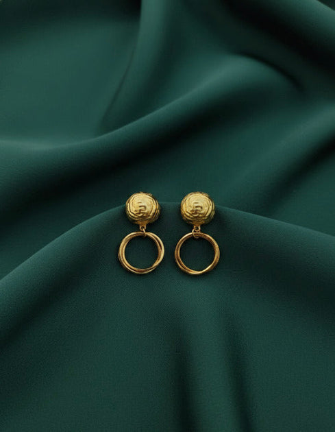 Fancy Golden Stylish Earrings – Nayo Clothing
